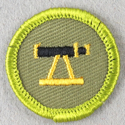 SURVEYING 1961-1968 Type F Rolled Edge Khaki Twill Merit Badge | eBay