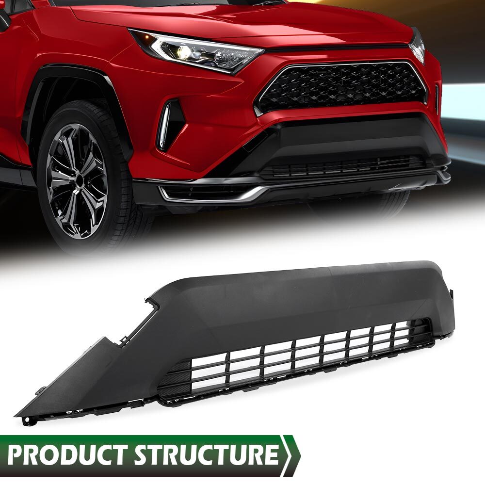 Fit For 2019-2022 Toyota RAV4 Black Front Bumper Lower Grill Grille ...