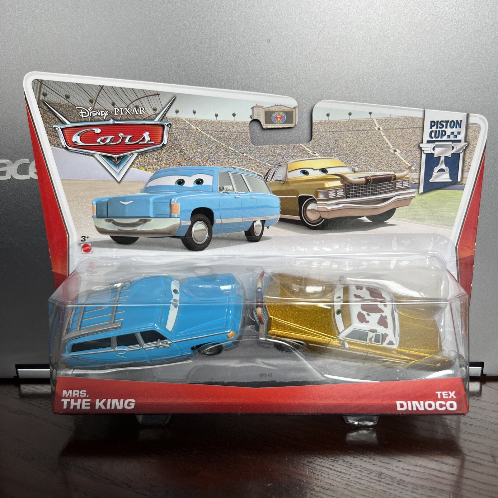 CARS PISTON CUP MRS. THE KING & TEX DINOCO 2PK DISNEY PIXAR MATTEL NEW ...