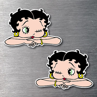 Betty Boop winking sticker 2 pack 130mm quality water & fade proof ...