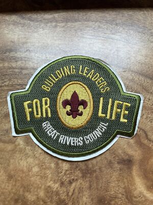 BSA Boy Scout Great Rivers Council Iron On Patch MO Leaders For Life | eBay