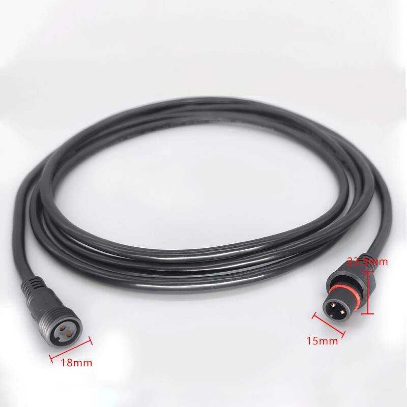 2 Pin Waterproof Power Extension Wire Long 0.5m-10m Plug Socket With ...