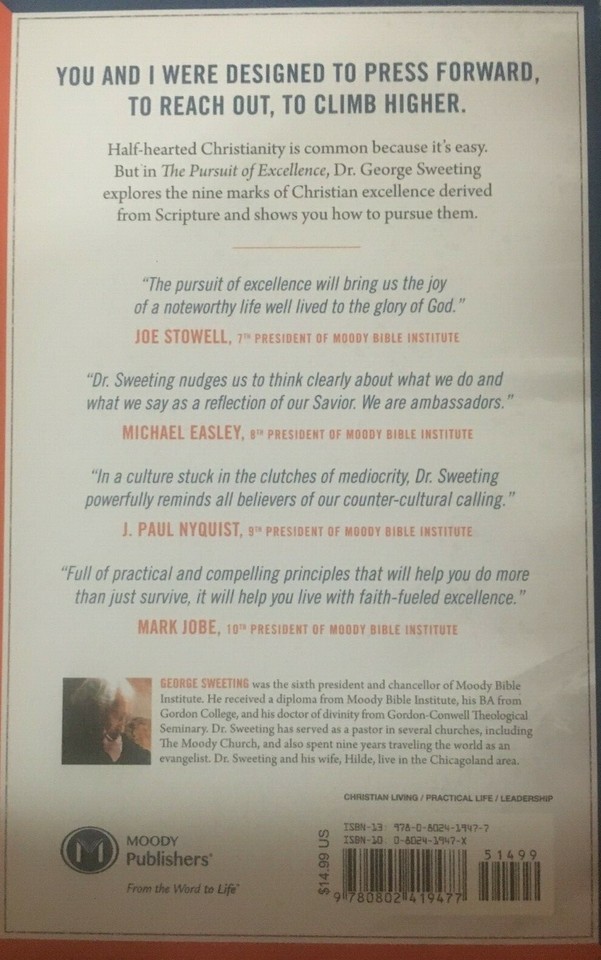 The Pursuit of Excellence by George Sweeting 9780802419477 | eBay