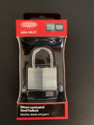 Lockwood Laminated Steel Padlock 40MM 119/40/122/NDP | eBay
