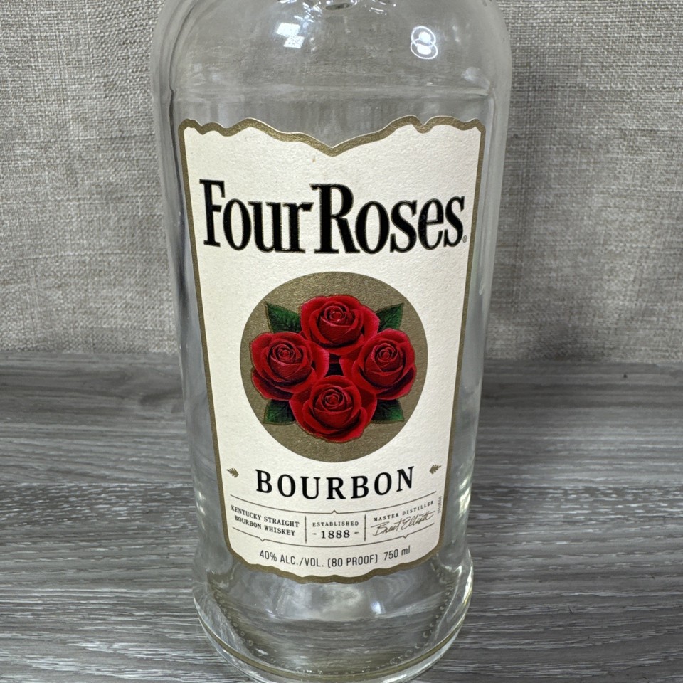 Four Roses Distillery Bourbon Whiskey Bottle Empty 750ml Bottle -For ...