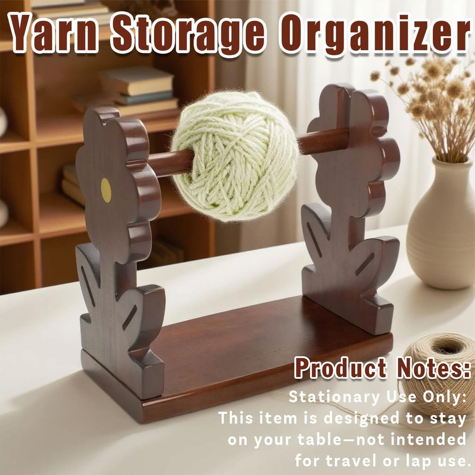Yarn Holder Horizontal Yarn Spindle Dispenser Wooden Spindle | eBay ...