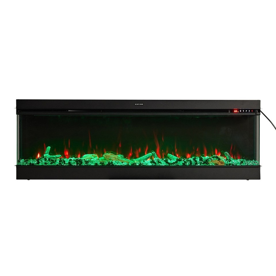 LED Fireplace Media Wall Fire Wall Insert / Standing Electric Heater 50 ...
