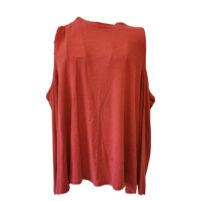 True Craft Pullover Tunic 2X Women's Plus Size Red Cold Shoulder Key ...