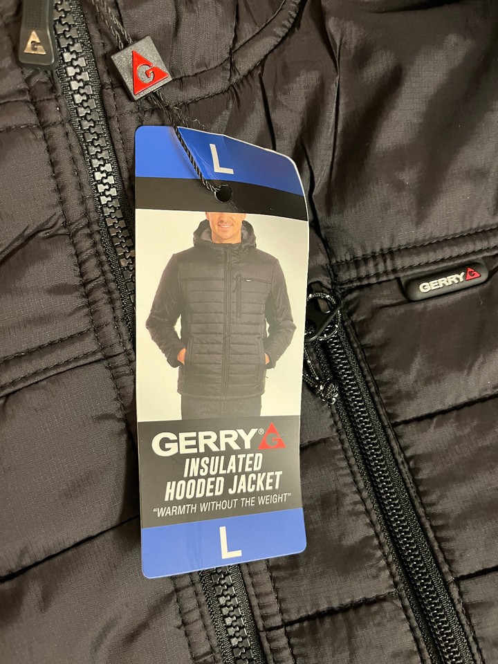 Gerry Men's Insulated Quilted Hooded Puffer Jacket, Olive, Black, Gray Size L | eBay