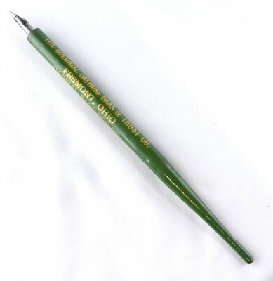 Vtg. THE COLONIAL SAVINGS BANK & TRUST CO Fremont Ohio DIP FOUNTAIN PEN ...