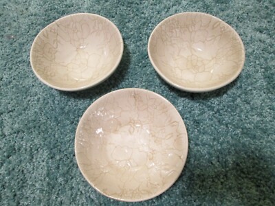 PAPART Ceramics set of 3 handpainted soup bowls in FLORAL LACE. | eBay