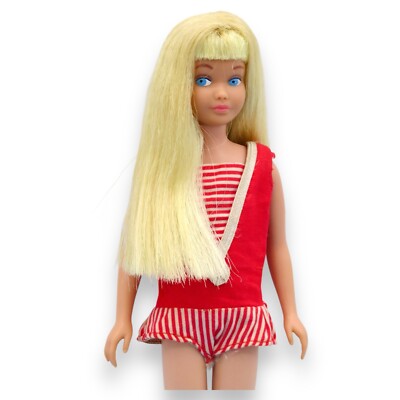Vtg Skipper 1964 Barbie Doll Straight Legs #950 Lemon Blonde Red ...