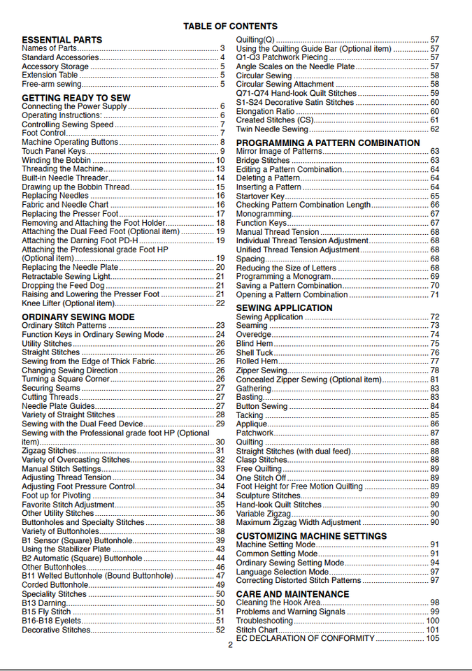 Elna eXcellence 770 Sewing Machine Instruction Guide Manual Coil Bound ...
