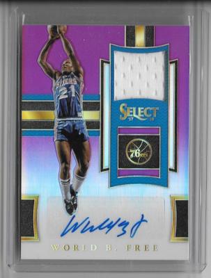 WORLD B. FREE 2017/18 SELECT GAME JERSEY AUTOGRAPH AUTO 41/65 -76'ERS ...