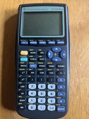 Texas Instruments TI-83 Plus Graphing Calculator W/Cover Tested And ...
