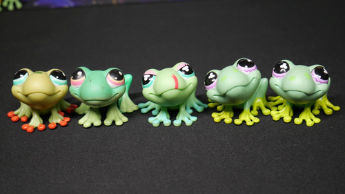 Hasbro Littlest Pet shop Lot of 5 -Various Rare Frogs Authentic FREE ...