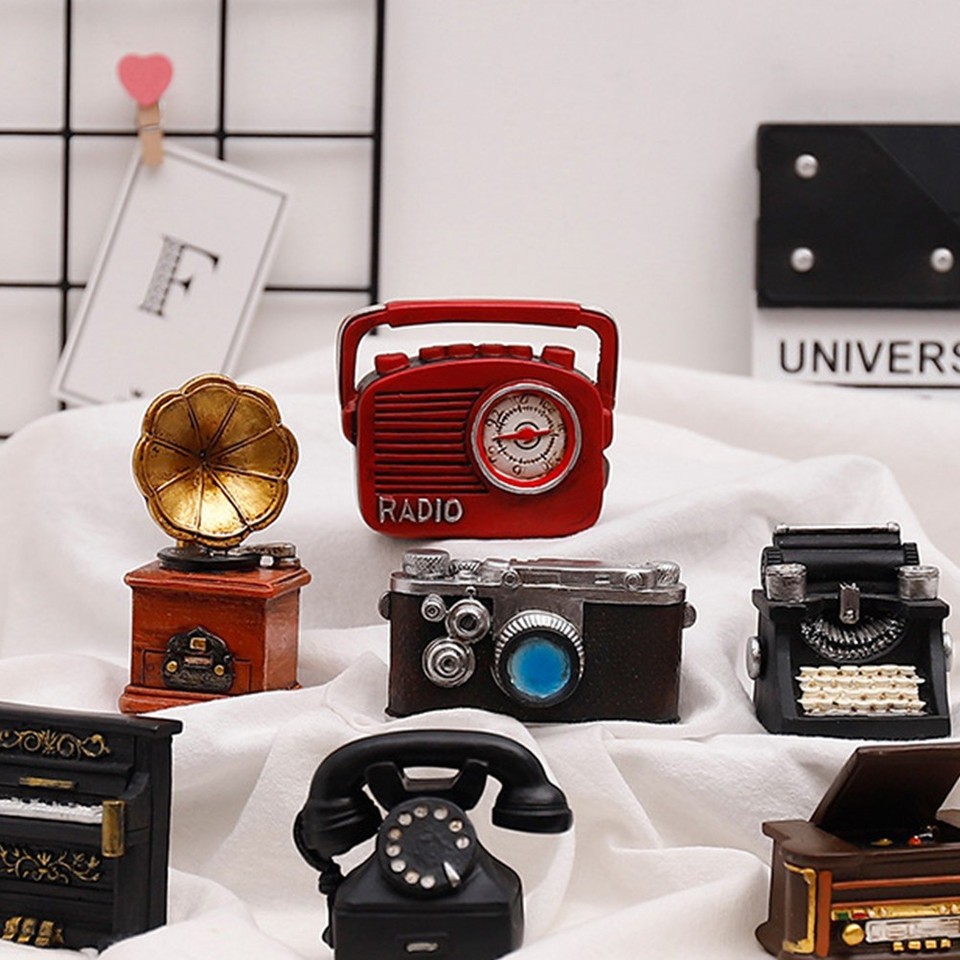 2 Pcs Aesthetic Vintage Telephone Decorative Telephones Desk Ornament ...
