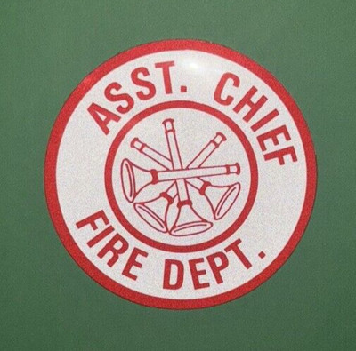 Firefighter Decal/Sticker Round (ASST. CHIEF) | eBay