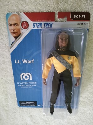8" Topps x Mego Star Trek TNG Worf Collector Action Figure NEW Limited ...