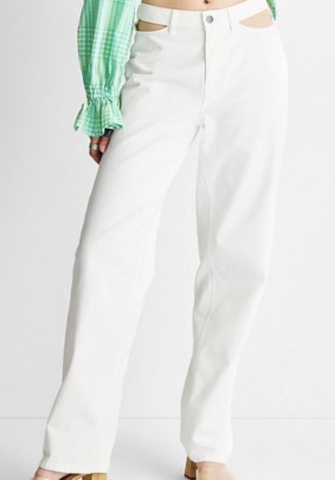 Women's Cut Out Waist Straight Leg Jeans - Future Collective with Alani ...