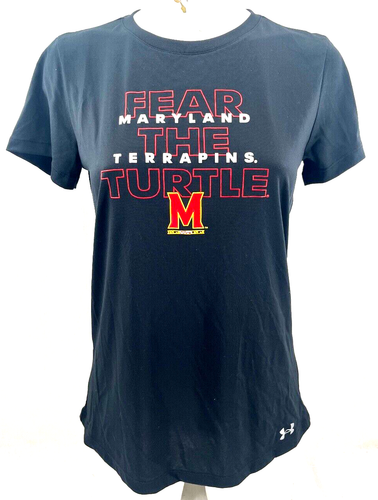 NEW Maryland Terrapins Terps Under Armour Black Fear Turtle Tee Shirt ...