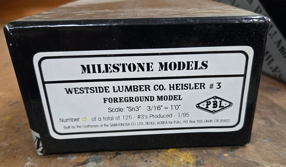 S/Sn3 PBL WSLCo #3 HEISLER FGM WITH TSUNAMI 2 DCC, CUSTOM DETAILED ...