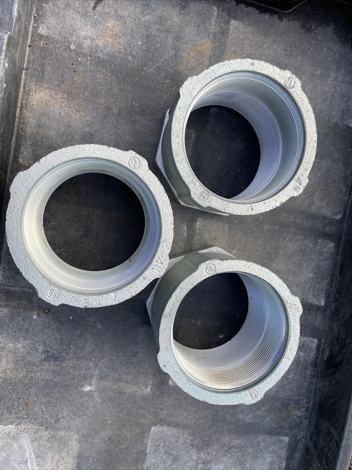 4" Malleable Iron 3 Piece Erickson Coupling For Use on Rigid & IMC ...