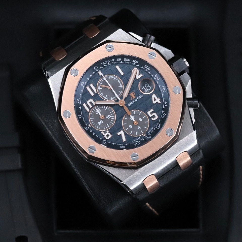 Audemars Piguet Royal Oak Offshore 42m Two Tone Blue Rose Steel ...