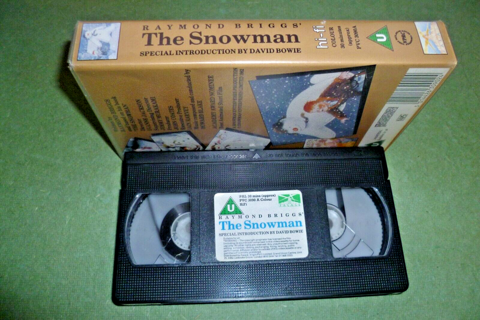 The Snowman VHS Cassette 1982 - Raymond Briggs - Special Intro By David ...