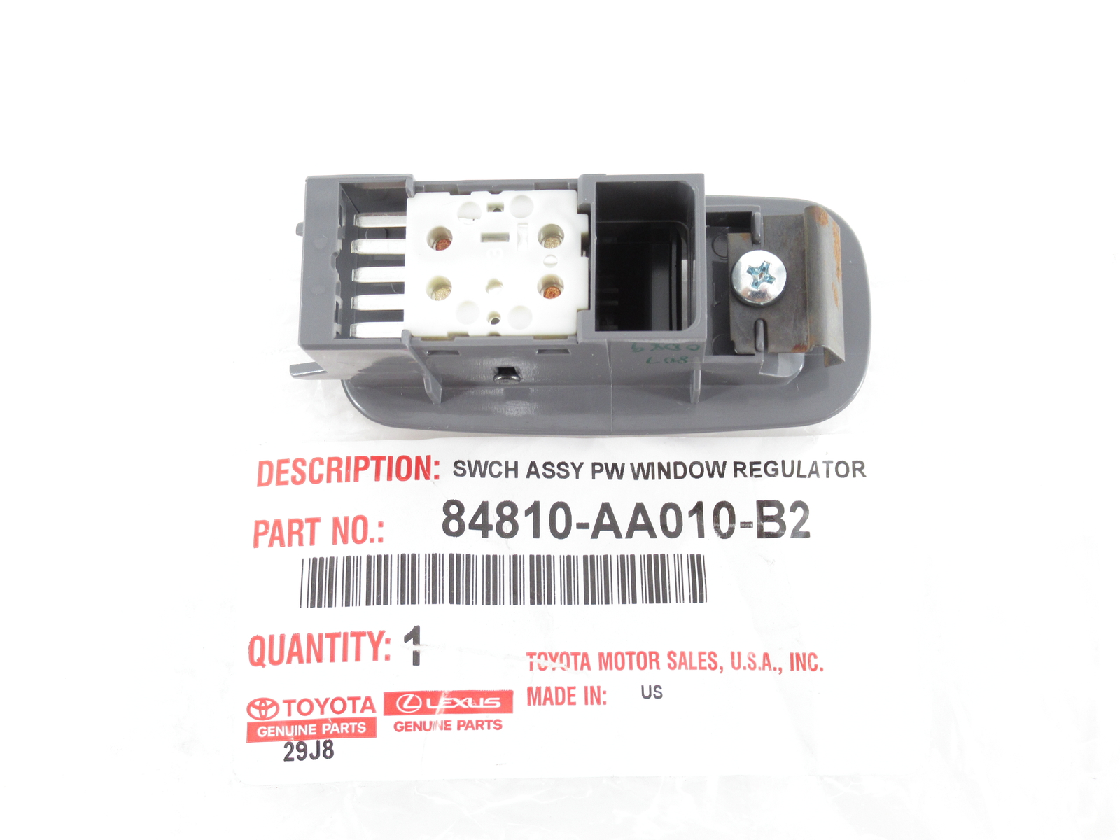 2005-2012 Toyota Tacoma Rear Window Switch LH or RH | 84810AA010B2 ...
