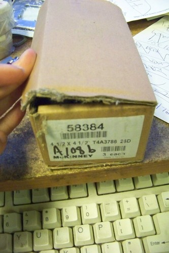 McKinney T4A3786 Full Mortise Hinge 4-1/2" x 4-1/2", Dull Chrome 58384 ...