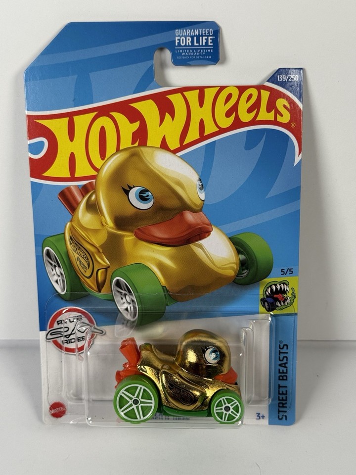 2022 Hot Wheels Treasure Hunt #139 Street Beasts 5/5 DUCK 'N ROLL Gold ...