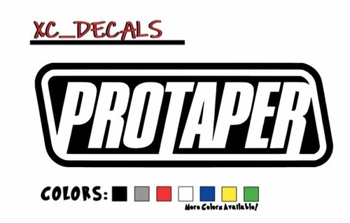 ProTaper (x2) PAIR Vinyl Decal Sticker Graphics Logo Motocross ATV Dirt ...