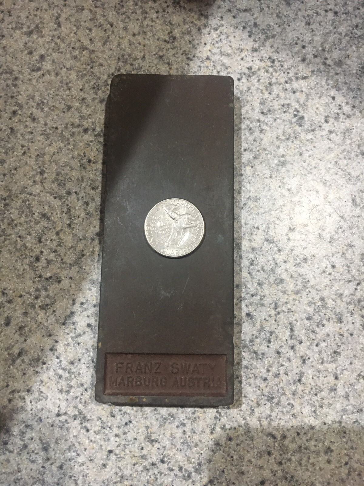 Rare Barber Razor Hone Franz Swaty Marburg Austria Unique Sharpening ...