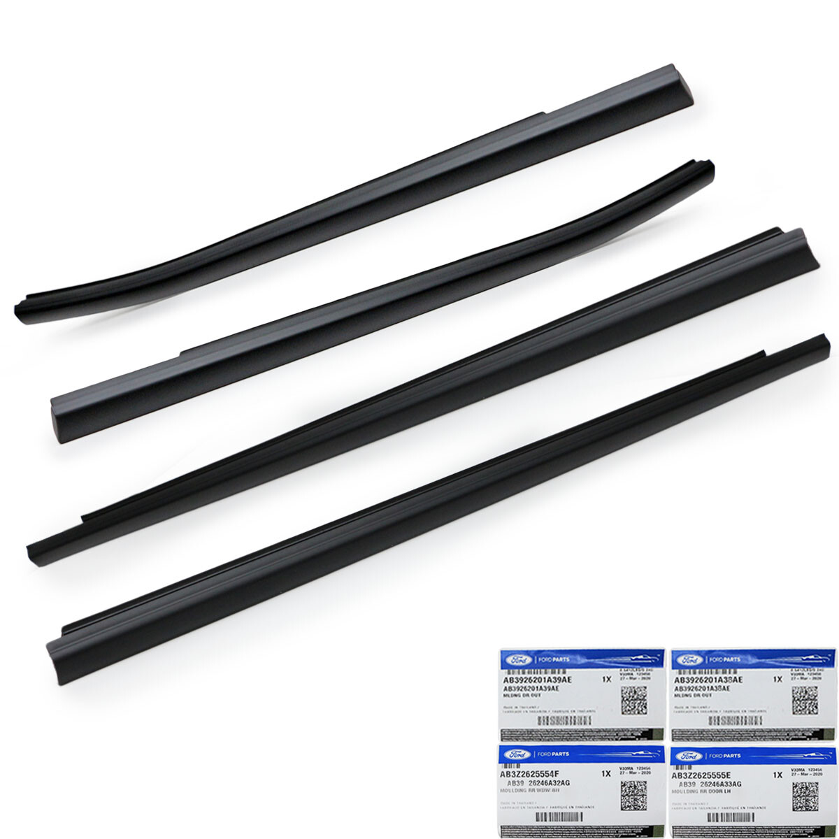 Set 4Dr Inner Door Weatherstrip Rubber Seal Belt For Ford Ranger 4Dr ...