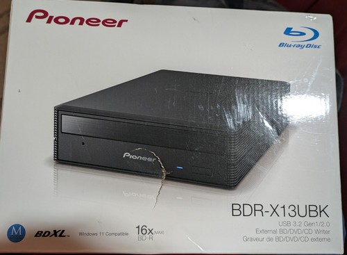 PIONEER External Blu-ray Drive BDR-X13UBK High Reliability & 16x BD-R ...