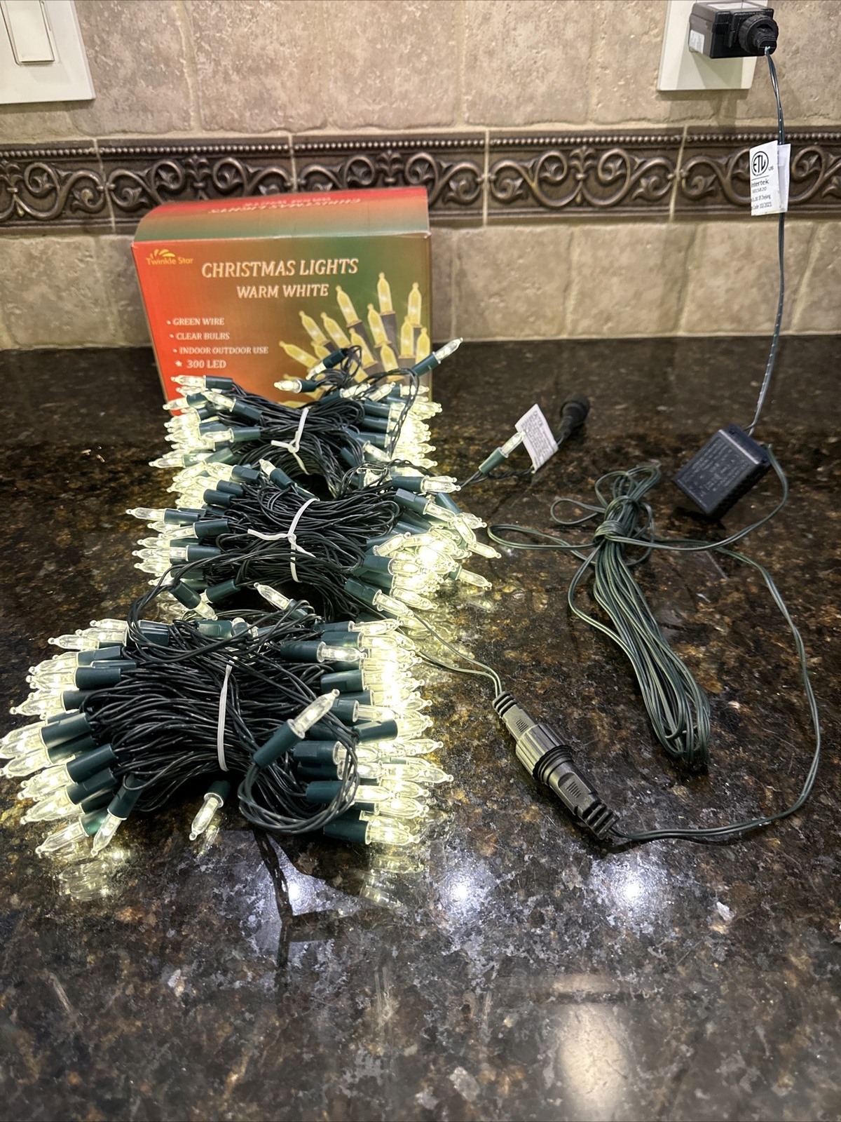 TWINKLE STAR INDOOR/OUTDOOR MINI STRING CHRISTMAS LIGHTS 300 LED 115 FT ...