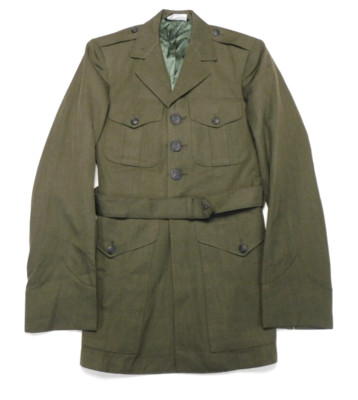 New US Marine Green Alpha Coat 35 Long Poly/Wool Gabardine 2212 Belt ...