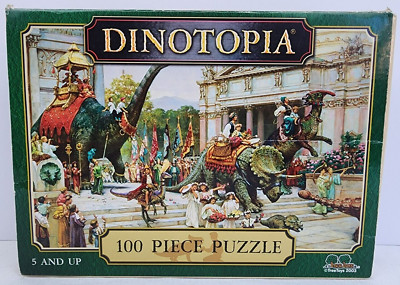 Dinotopia Dinosaur Parade 100 Piece Puzzle 2003 TreeToys 100% Complete ...