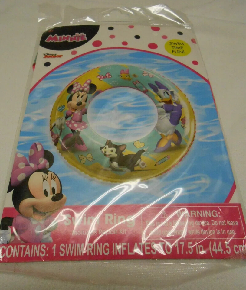 Disney Junior Minnie Mouse Swim Ring w/repairkit Daffy Duck & princes 2 ...