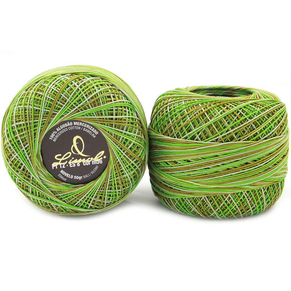Limol Size 12 Multicolor 50 Grs 100% Mercerized Crochet Thread Cotton ...