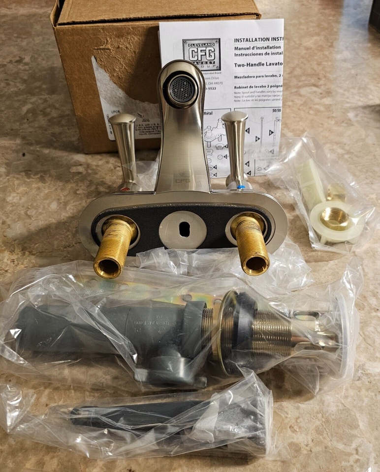 🆕 Moen CFG CA41211BN Capstone 2-Handle Bathroom Faucet w Drain ...