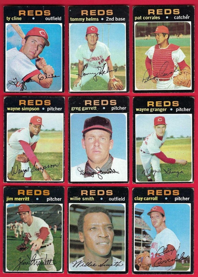 1971 Topps Cincinnati Reds Team Set (37) | eBay