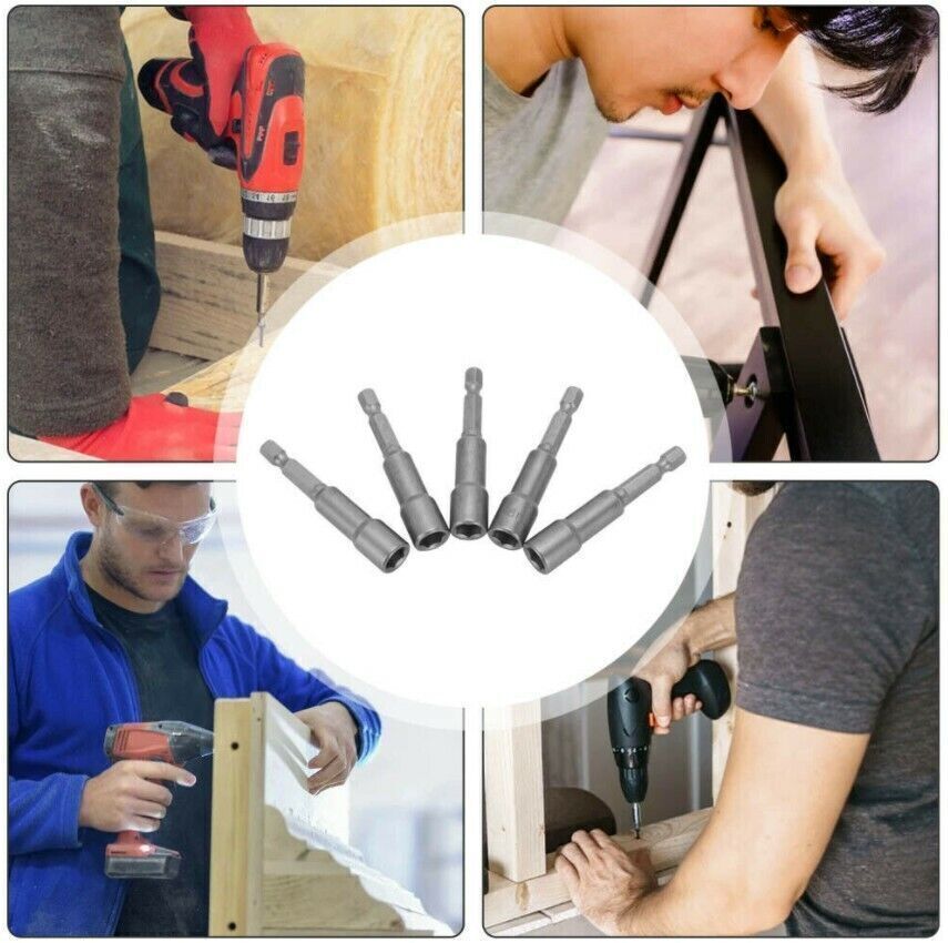 5Pcs Screwdriver Bit Magnetic Tech Screw Driver Tek Bit Drill Nut ...