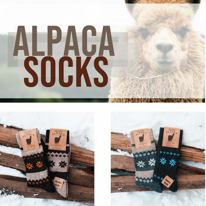 Alpaca Thermal Wool Socks for Women and Men - 1 PAIR - Thick Knitted | eBay