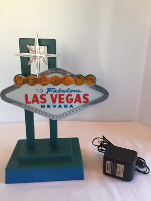 Welcome to Fabulous Las Vegas Lighted Blinking Lights Tabletop Sign 12 ...