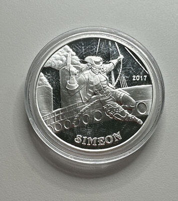 1 troy oz .999 Fine Silver Bullion EGBERT ANGELS & DEMONS Series Round ...