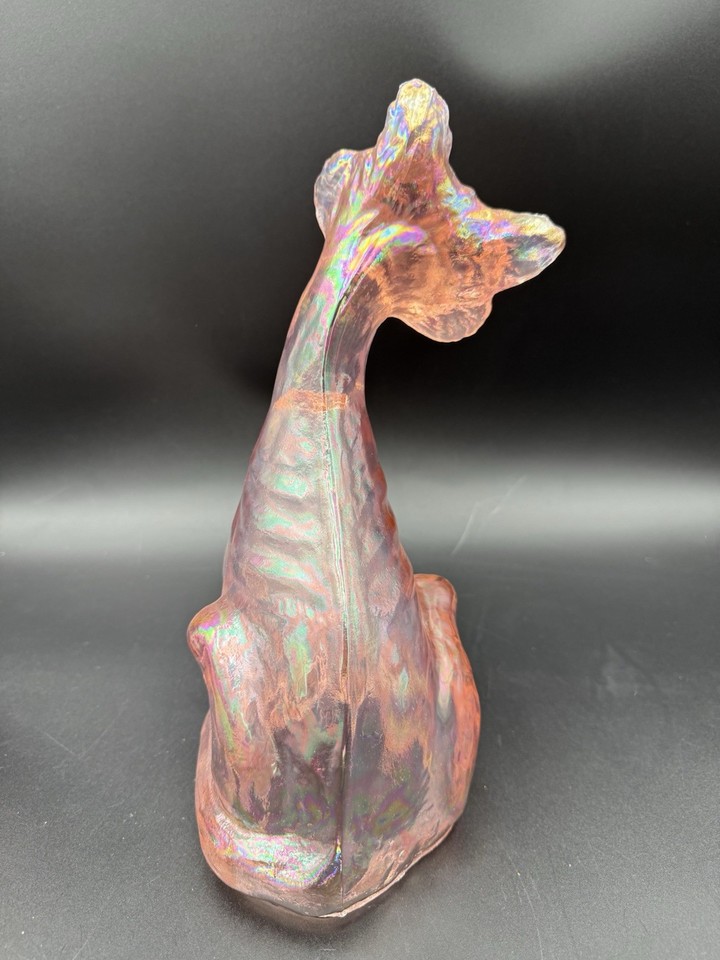 Fenton Art Glass Rose Pink Carnival Alley Cat | eBay
