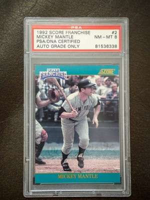 1992 Score Franchise Mickey Mantle #2 PSA DNA 8 Graded Baseball Card | eBay