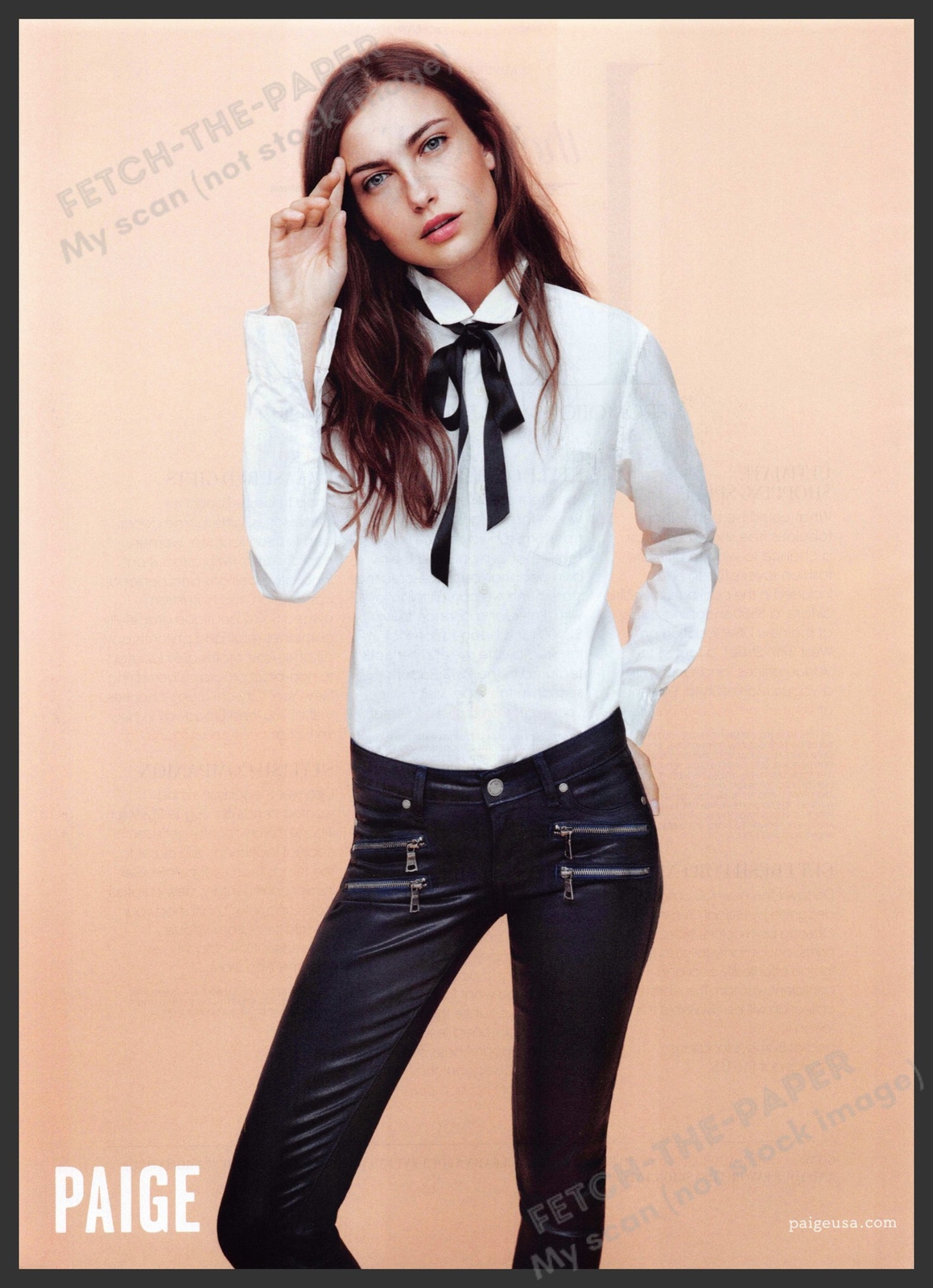 Paige Denim 2010s Print Advertisement 2012 Posing Model Skinny Legs | eBay